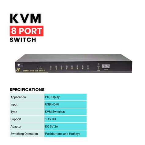 USB KVM Switch HDMI Compatible Port Monitoring Sharing MAINLY KVM PORT SWITCH SMART KVM