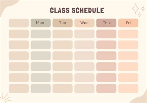 Colorful Muted Class Schedule Templates By Canva In 2025 Class