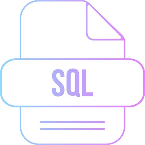 sql file generic gradient outline icon