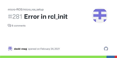 Error In Rcl Init Issue Micro Ros Micro Ros Setup Github