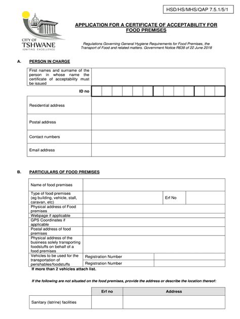 Certificate Of Acceptability Tshwane Fill Out And Sign Online Dochub
