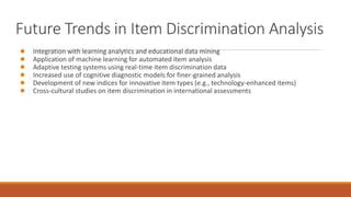 Item Discrimination Analysis In Educational Assessmentpdf