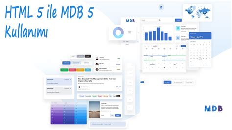 1 Web Tasarımı Html5 Ile Mdbootstrap Kütüphanesinin Kullanımı Youtube