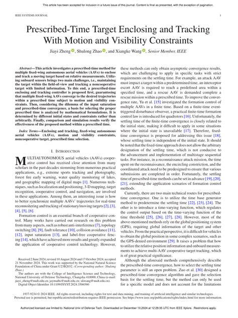 Pdf Prescribed Time Target Enclosing And Tracking With Motion And Visibility Constraints