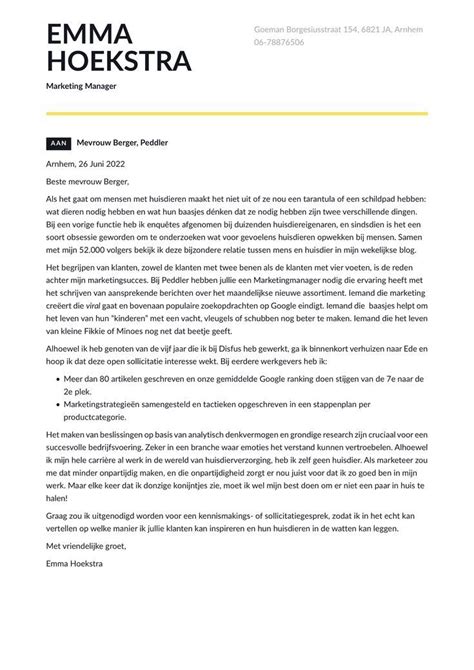 Sollicitatiebrief Voorbeelden Word Pdf Artofit