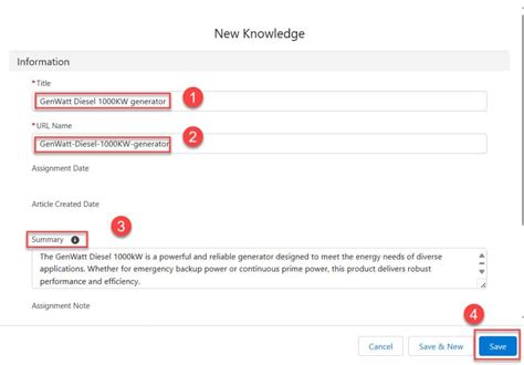 How To Create A Knowledge Article In Salesforce