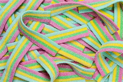 다채로운 육즙 거미 사탕 배경입니다 맨 위 보기 젤리 과자 노랑에 대한 스톡 사진 및 기타 이미지 노랑 다양 달콤한 음식 Istock