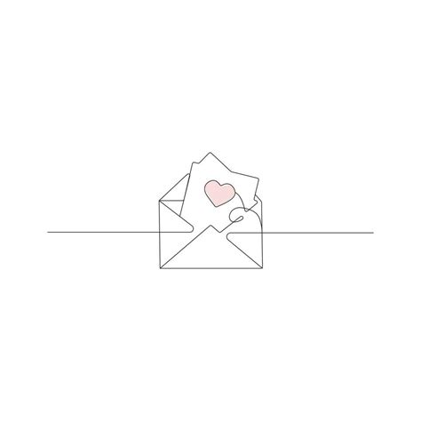Envelope Letter Continuous One Line Drawing Email Message Post Letter