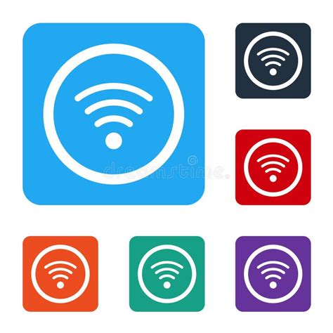 Pictogram Wit Wifi Draadloos Internetnetwerk Geïsoleerd Op Witte Achtergrond Pictogrammen