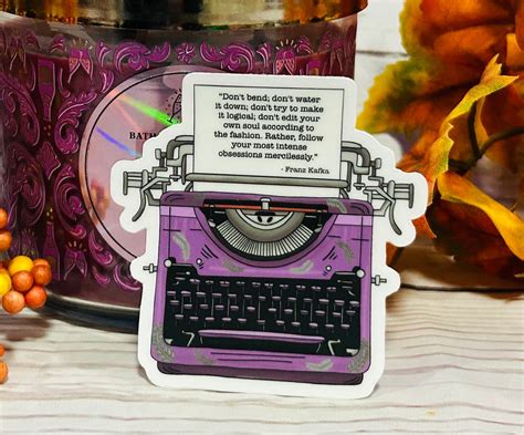 Franz Kafka Typewriter Sticker Etsy