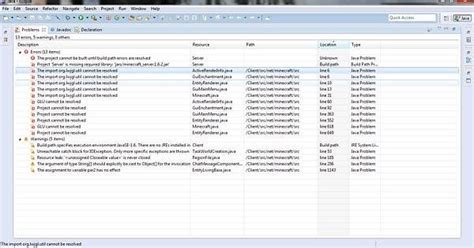Can Someone Help Me With These Bugs In Eclispe R Moddingmc
