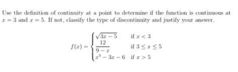 Solved Use The Definition Of Continuity At A Point To Chegg