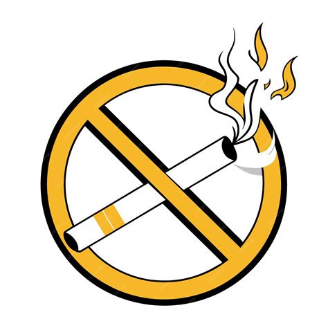 Símbolo De La Prohibición De Fumar Vector Premium