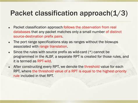 Ppt Hierarchical Packet Classification Using A Bloom Filter And Rule