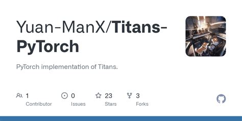 Titans PyTorch README Md At Main Yuan ManX Titans PyTorch GitHub