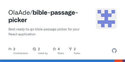 Github Olaadebible Passage Picker Best Ready To Go Bible Passage