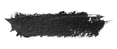 흰색 배경에 격리된 블랙 브러시 스트로크입니다 오일 페인트 추상 적 스트로크 수채화 브러시 스트로크 디자인 모형 붓놀림에 대한