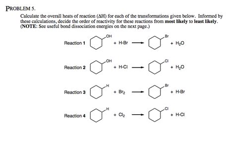 Solved Calculate The Overall Heats Of Reaction Delta H For Chegg Com