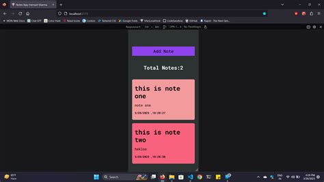 Github Belikenoone Notes App A Notes App Which Is Built Using React And Tailwind And Uses