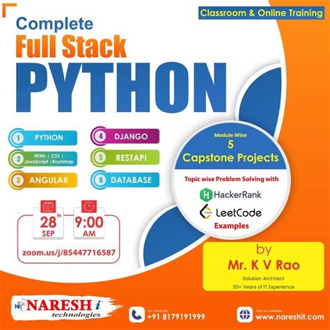 👉attend A Free Demo On Full Stack Python By Mr Kv Rao Techprasanna