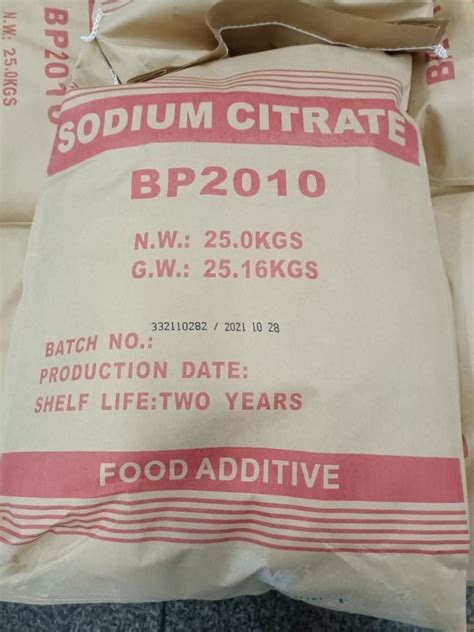 China Customized Sodium Citrate Suppliers Manufacturers Factory