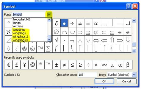 Where Is The Black Bullet In Microsoft Word Symbols Weedvast