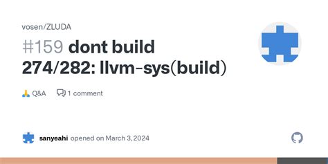 Dont Build 274282 Llvm Sysbuild · Vosen Zluda · Discussion 159