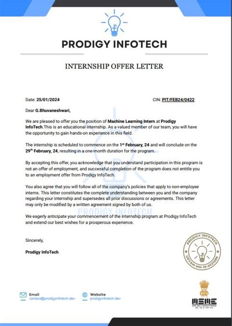 Bhuvaneshwari G On Linkedin Machinelearning Internship Prodigy