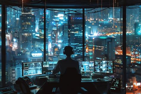 Premium Photo Against The Backdrop Of The Urban Skyline The Secu