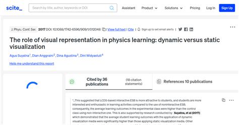 The Role Of Visual Representation In Physics Learning Dynamic Versus Static Visualization