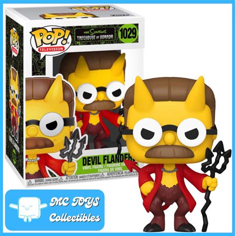 Funko Pop Television The Simpsons Treehouse Of Horror Devil Flanders Gitd Special Edition