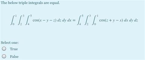 Solved The Below Double Integrals Are Equal [sx Sex V Dx