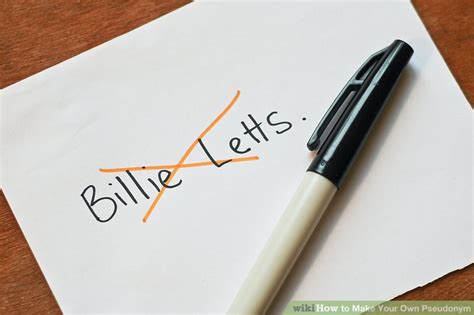 How To Make Your Own Pseudonym 8 Steps With Pictures Wikihow