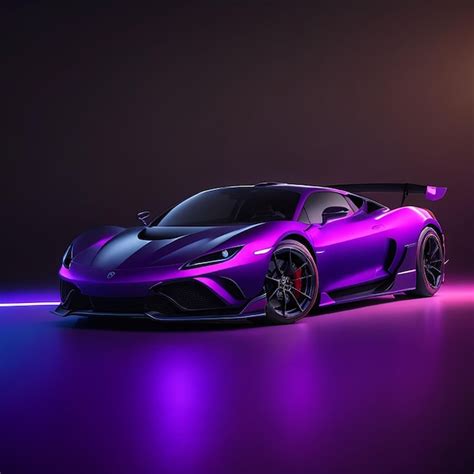 Premium AI Image Sports Car In A Dark Studio Generated By AI