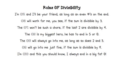 What The Teacher Wants Divisibility Rules