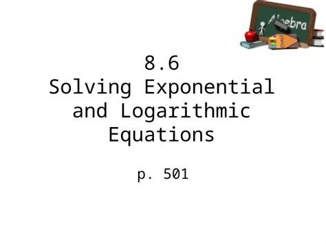 ppt 8 6 solving exponential and logarithmic equations dokumen tips