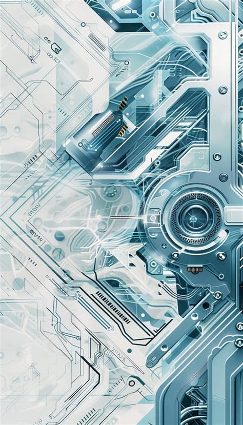 Sleek Abstract Background With Geometric Shapes And Circuit Patterns