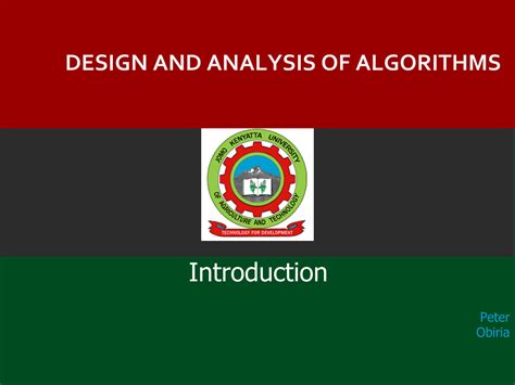 Solution Design And Analysis Of Algorithms Lecture1 Introduction