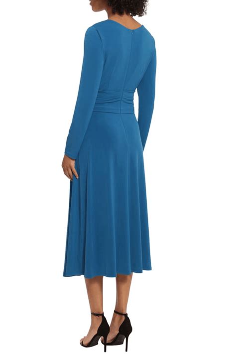 Maggy London G5681m Long Sleeve V Neck Formal Dress Couture Candy