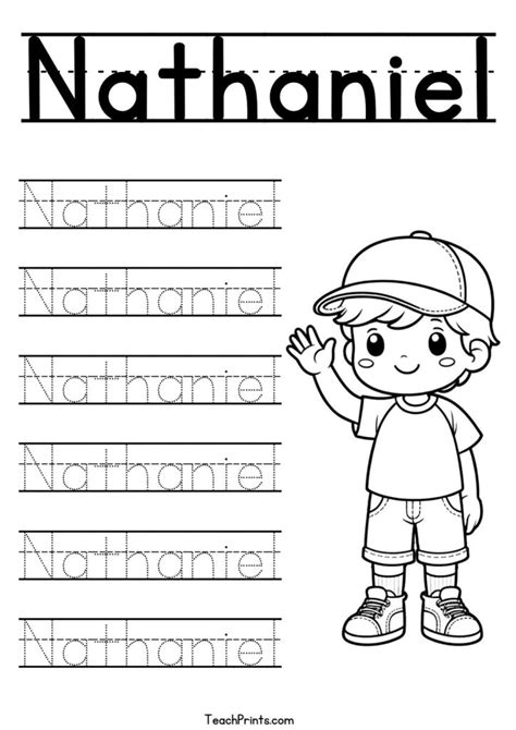 N Name Tracing Worksheets 26 Names Free And Printable Teach Prints