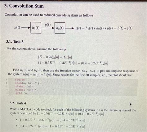 Solved 3 Convolution Sum Convolution Can Be Used To Reduced