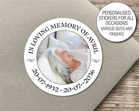 In Loving Memory Of Funeral Stickers Memorial Stickers Remembrance