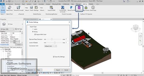 Revit Stl Exporter Plugin Easily Export Revit 3d Models To Stl