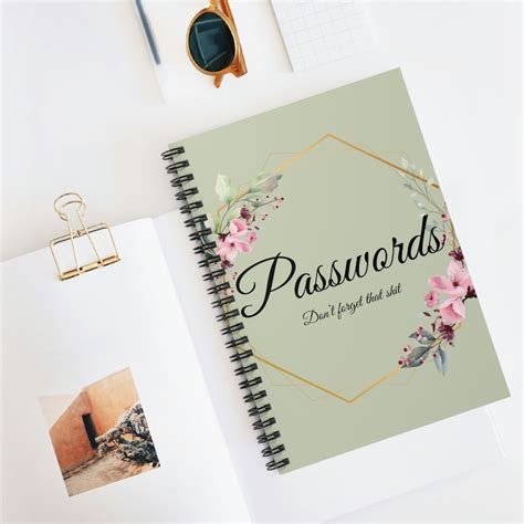 Password Notebook Etsy