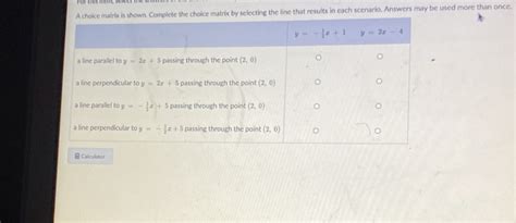 A Choice Matrix Is Shown Complete The Choice Matrix By Selecting The