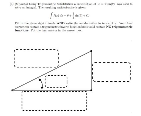 Solved Points Using Trigonometric Substitution A Chegg