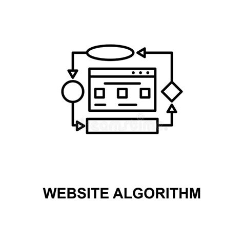 Website Algorithm Vector Icon Business Management Related Vector Line