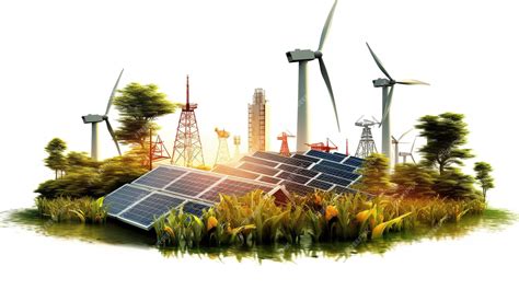 Premium Ai Image Renewable Energy Isolated On White Generative Ai
