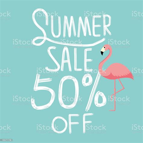 여름 판매 벡터 포스터 할인 스토어 프로 모션 마케팅에 대 한 다채로운 배경 텍스트 및 여름 요소에서 50로 설정 벡터 일러스트입니다 50에 대한 스톡 벡터 아트 및 기타