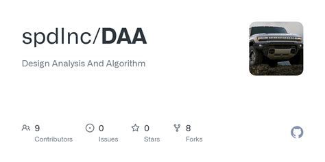 Github Spdincdaa Design Analysis And Algorithm